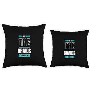 The Urban Meet Braid Shop Braider Clothing & Accessories & Phone & Pillows Throw Pillow, 18x18, Multicolor
