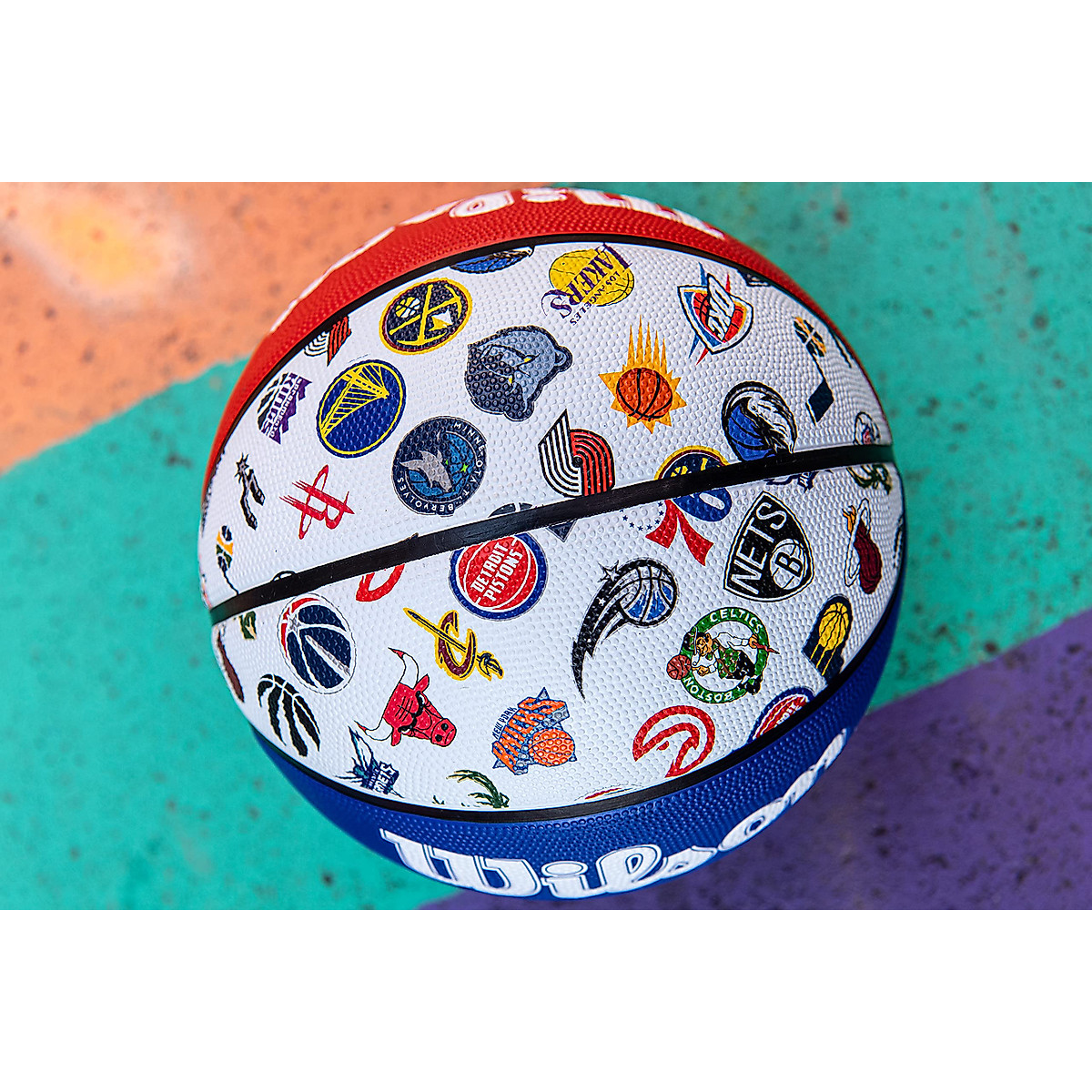 WILSON NBA All Team Basketball - Size 7-29.5", Red, White & Blue