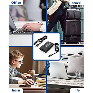 Charger for Dell 65W USB-C Laptop Charger for XPS and Latitude - Power Cord Included