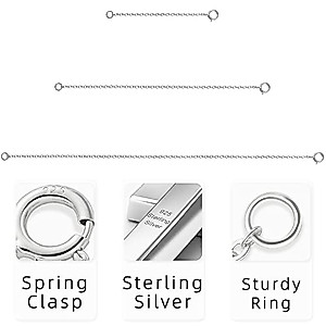 925 Sterling Silver Necklace Extender Sterling Silver Necklace Chain Extenders for Necklaces 2", 4", 6" Inches