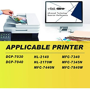 v4ink Compatible Toner Cartridge Replacement for Brother TN360 TN330 Work with HL-2140 HL-2170W DCP-7030 DCP-7040 MFC-7340 MFC-7345N MFC-7440N MFC-7840W Printer, 2-Pack