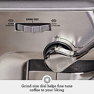 Breville Barista Express® Impress Espresso Machine, 2 Liters, Brushed Stainless Steel, BES876BSS