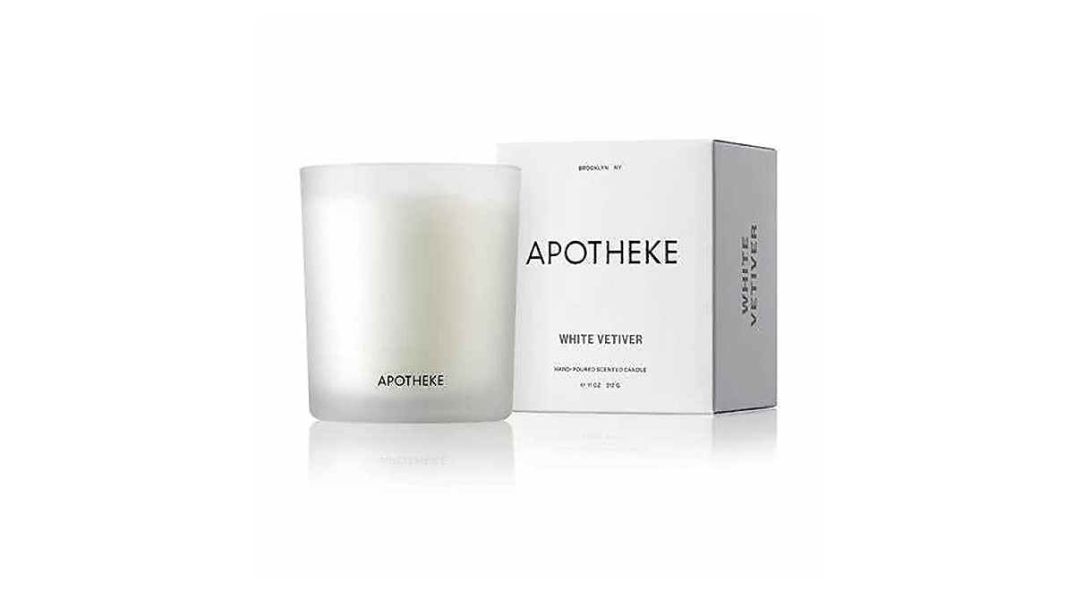 APOTHEKE White Vetiver Candle - Elegant, Eco-Friendly Home Fragrance