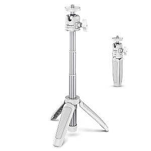 ULANZI Extension Pole Tripod, Mini Selfie Stick Tripod Stand Handle Grip for iPhone 13 Pro Max Samsung OnePlus Google Smartphone Canon G7X Mark III Sony RX100 VII A6400 Cameras Vlogging (Off-White)