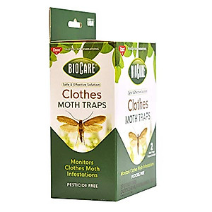 Enoz BioCare Clothes Moth Traps with Pheromone Lures, 2 Traps with Lures