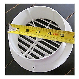 7" Round White Ceiling A/C Vent 2" Extension Used in Newmar Other RV Motorhome