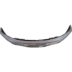 Evan Fischer Front Bumper Compatible with 2009-2014 Ford F-150, Chrome Steel with Fog Light Holes FO1002411