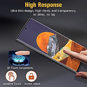 Galaxy Note 10 Screen Protector【2+2 Pack】With Camera Lens Protector, Compatible Fingerprint, 3D Glass Full Coverage 9H Hardness Tempered Glass Screen Protector for Samsung Galaxy Note 10 (6.4 Inch)