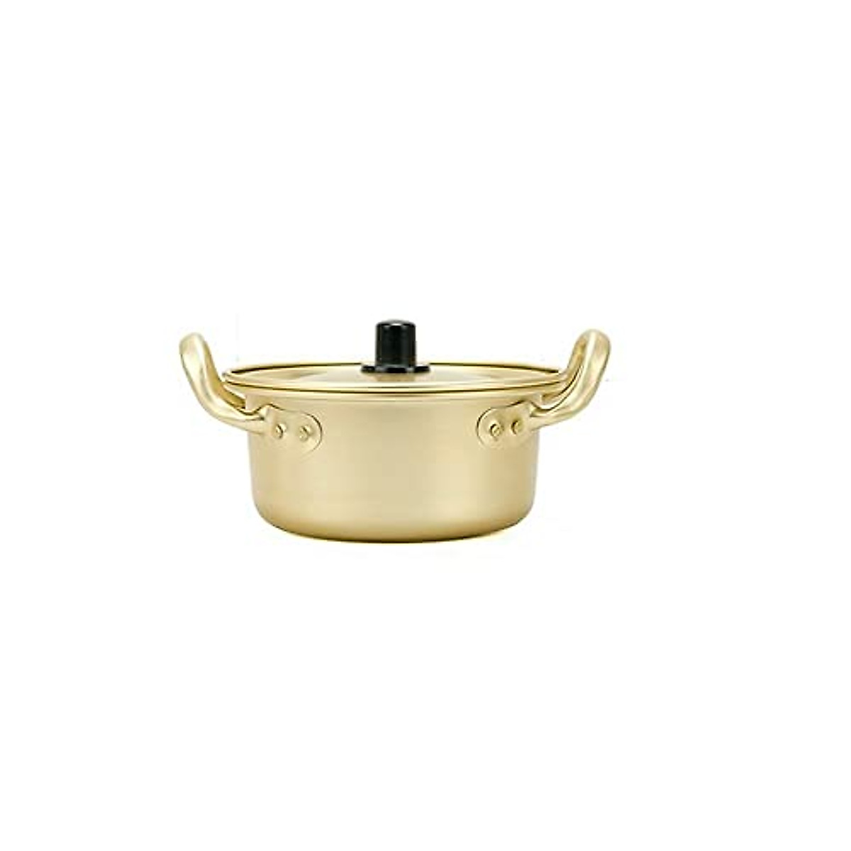 Korea Ramen Pot with Lid,Ramen Cooking Pot with Two Side Spouts Fast Heating for Kitchen Cookware Great for Soup, Curry, Pasta and Stew(14CM)