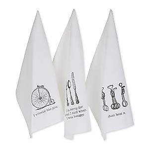 DII Decorative, Printed Kitchen Collection, Vintage Flatware, Dishtowel Set