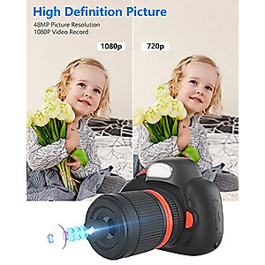 Wininmeta Kids Camera, Digital Video Camera for Kids, Birthday Gift for 3 4 5 6 7 8 9 Year Old Boys Girls, Toddler Children Photographic Toys with 32GB SD Card (Black)