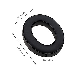 Micro Traders 1 Pair of Ear Pads Cushion Earmuffs Protein Leather Replacement Black Thicker Upgrade Quality Compatible with HS70 PRO HS60 PRO HS50 PRO Earphones