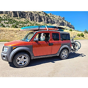 WONITAGO Soft Roof Rack Pads with Single Wrap-Rax Straps and Storage Bag, Universal Car Roof Rack for Surfboard, Kayak, SUP Paddleboard, Canoe, 28" (Pair)