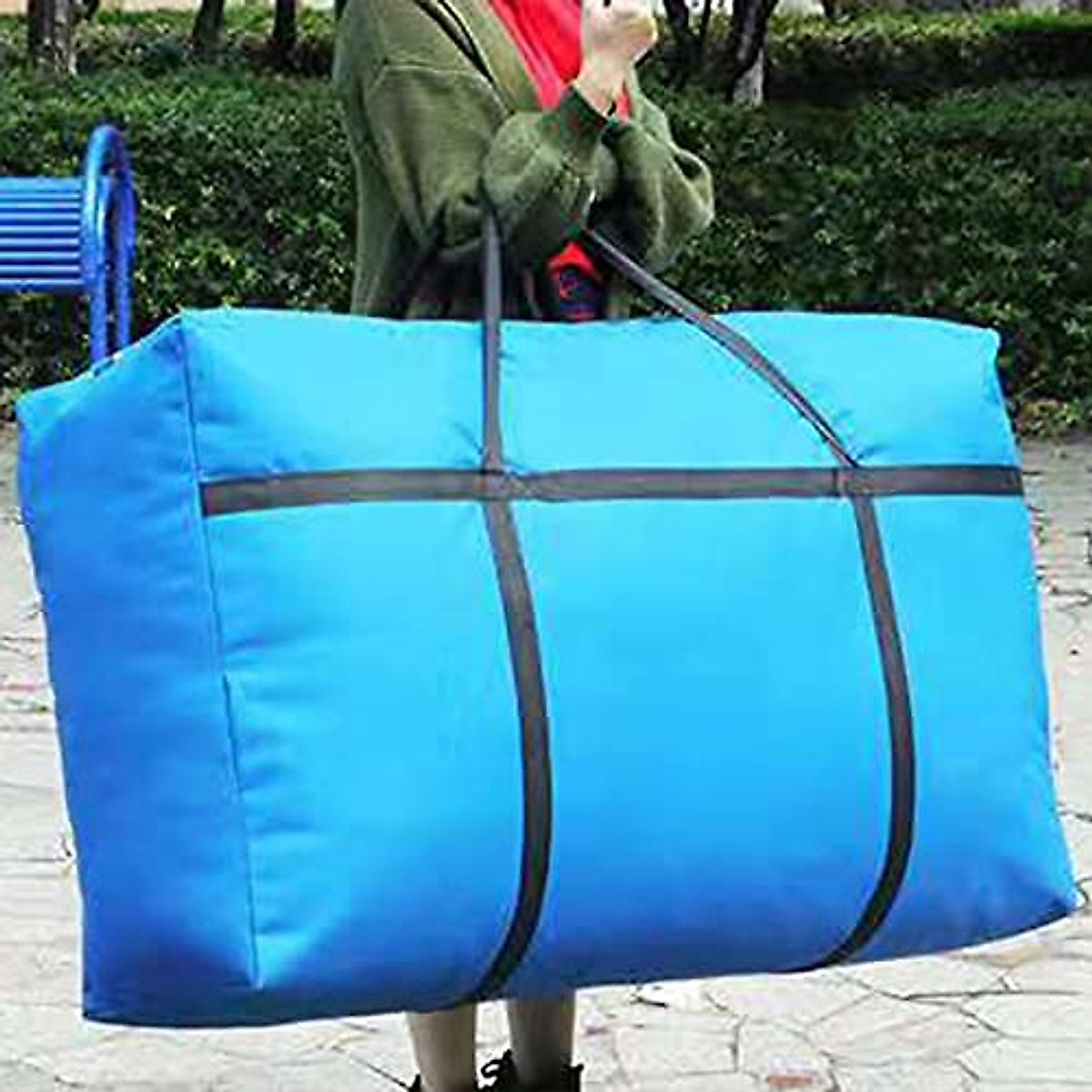 Heavy Duty Large Storage Bags 180 Liters with Carrying Handles and Reinforced Seams Zippers for Moving，Camping，Packing and Clothes Storage