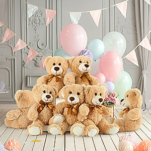 MaoGoLan 3 Pieces Bulk Teddy Bears Stuffed Animals Baby Shower, Soft Small Stuffed Teddy Bears in Bulk, 13.5" Cuddly Mini Teddy Bears Centerpiece,Wedding,Party,Engagement