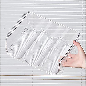 Clear Plastic Free-Standing Stackable ６ Bottle Storage Holder Rack - Water, Wine, and Drink Organizer Shelf for Kitchen Countertop, Cabinet, Pantry, Fridge