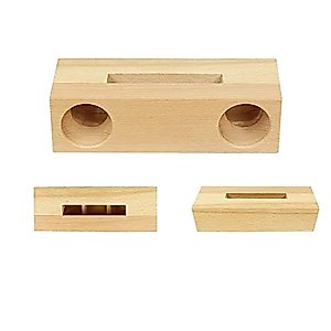 Sound Amplifier Speaker and Cell Phone Stand Holder,Natural Wooden Loudspeaker Desktop Mobile Phone Holder