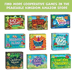 Peaceable Kingdom Race to the Treasure! Cooperative Path Building Game for 2 to 4 Kids Ages 5+