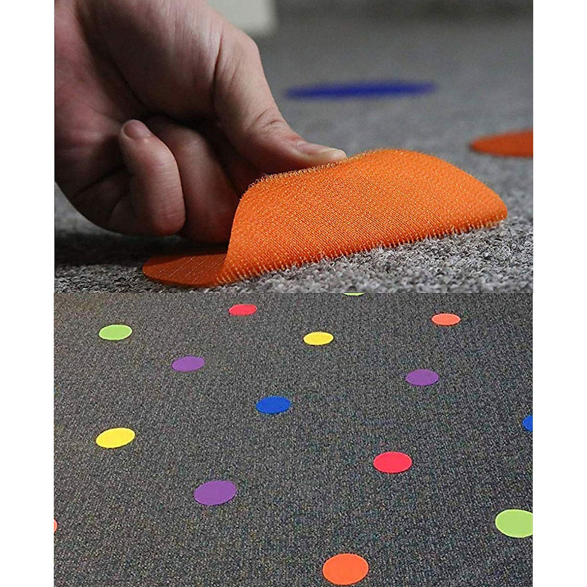 PENTA ANGEL Spot Markers 24Pcs Round Floor Spots Carpet Mark Circles Sitting Dots for Teachers Classroom Preschool Kindergarten Elementary for Training and Drills, 4 Inch