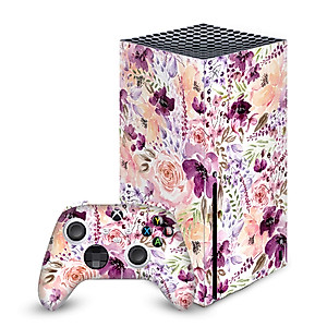 Head Case Designs Officially Licensed Anis Illustration Floral Chaos Art Mix Vinyl Sticker Gaming Skin Decal Cover Compatible With Xbox Series X Console and Controller Bundle