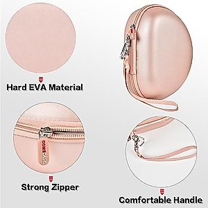 Extra Large Headphone Case Compatible with Beats Solo3/ Solo2/ for Beats Studio3/ for Picun P26/ for Elecder i39/ for Mpow and More Foldable Bluetooth Wireless Headset - Rose Gold