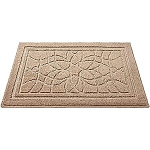 DEXI Front Door Mat for Home Entrance, 20"x32" Non-Slip Absorbent Floor Mats Low-Profile Washable Doormat for Entryway, Garage, Patio, Beige