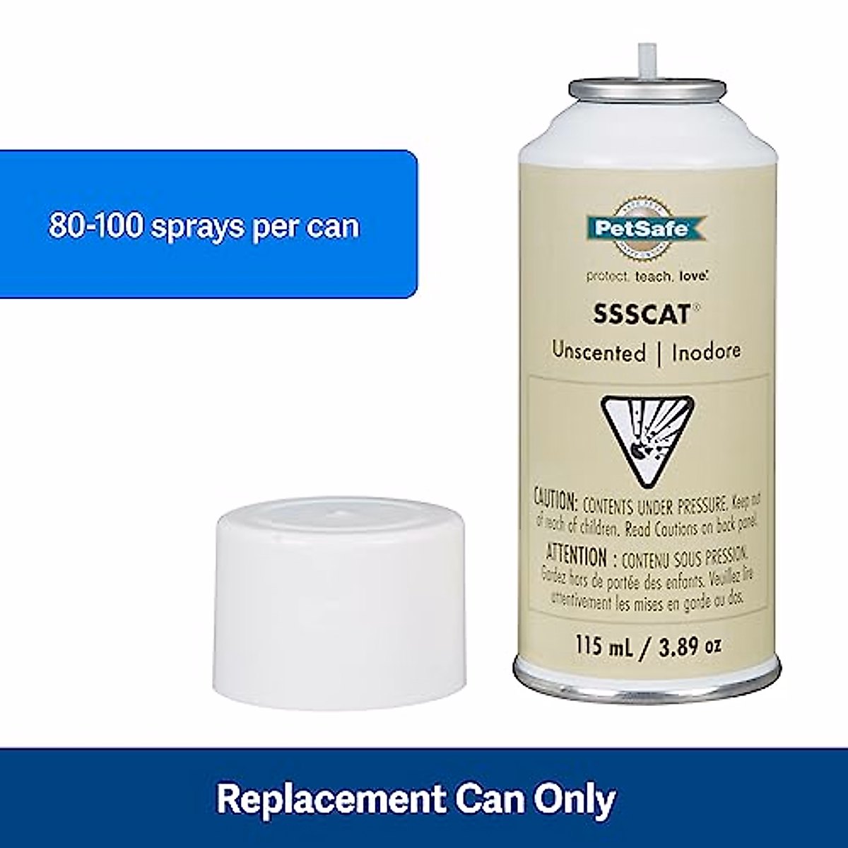 PetSafe SSSCAT Spray Replacement Can Only – Use with SSSCAT Spray, Dog and Cat Deterrent System - Keeps Areas Pet Proof – Environmentally Friendly Training Repellent - Protect Your Pets and Furniture