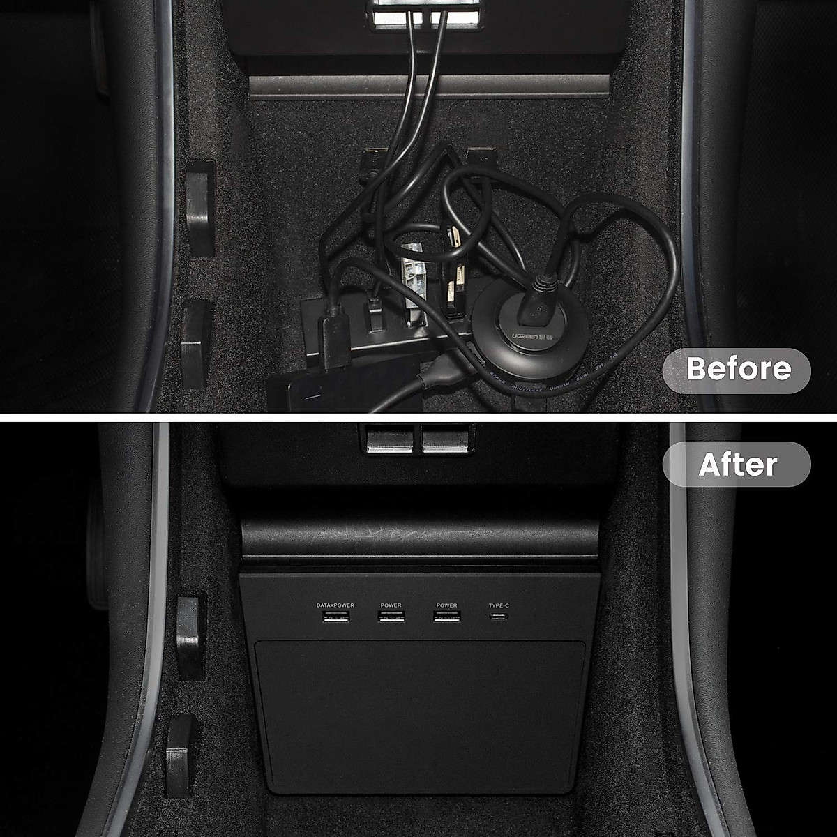 TAPTES USB Hub 5 in 1 Ports for Tesla Model 3 Before June 2020(Not Fit for Model Y),Dashcam & Sentry Mode Viewer USB Hub dongle USB (Not Fit for Tesla Model 3 Produced After June 2020)