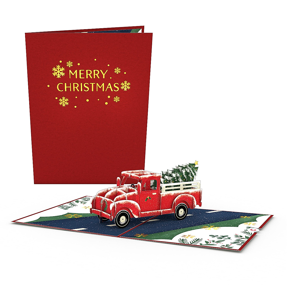 Lovepop Holiday Truck Pop Up Card, 5x7-3D Greeting Card, Pop Up Christmas Cards, Kids Christmas Card, 3D Christmas Card, Christmas Cards, Winter Cards
