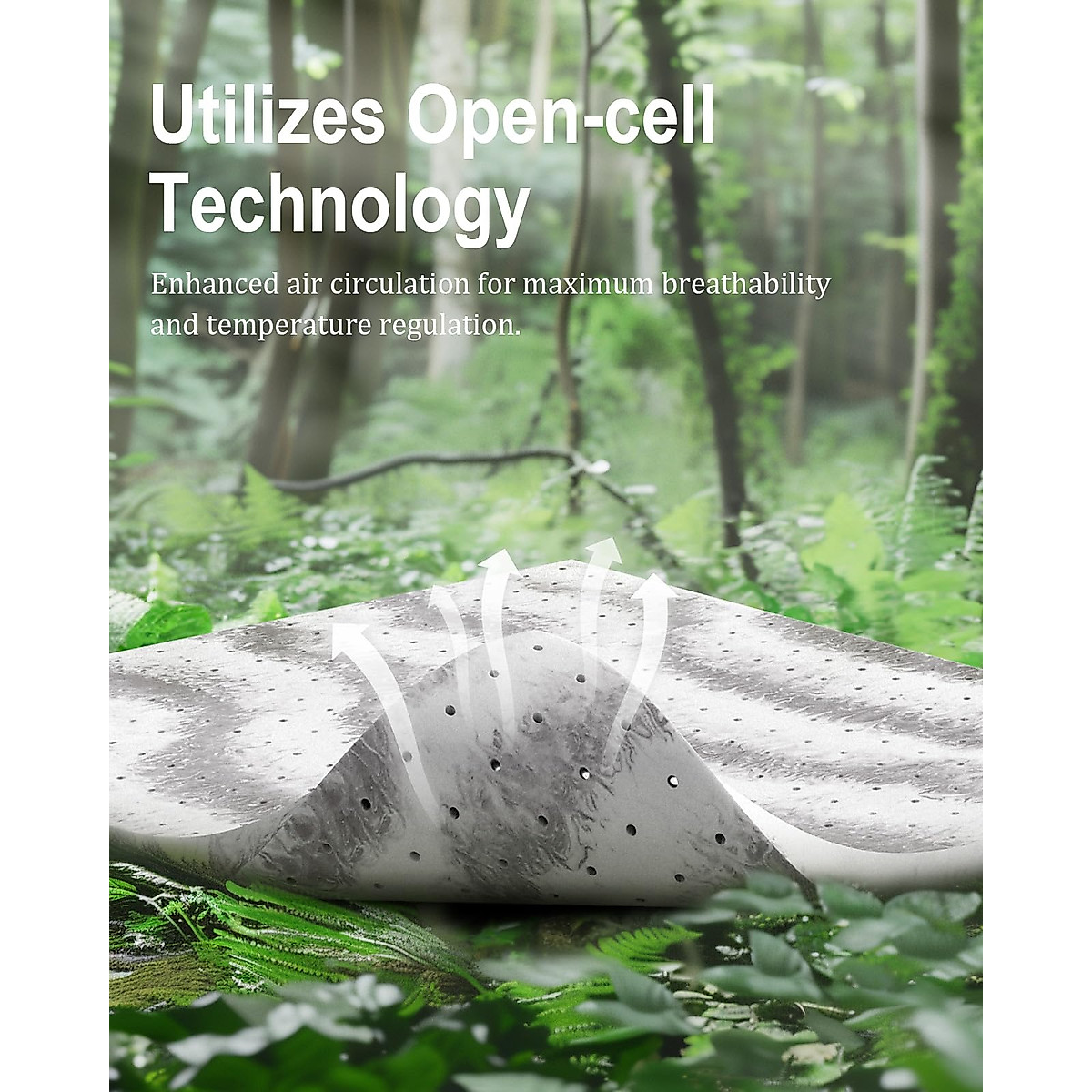 BedsPick 3 inch Mattress Topper Twin XL Memory Foam, XLong Single Mattresses Pad Extra Long Twin Charcoal Infused, College Dorm XLong Foam Mattress Toppers, CertiPUR-US and Oeko-Tex Standard