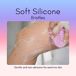 Avilana Silicone Body Scrubber – Dual-Sided Exfoliator for Men & Women, Gentle Loofah Alternative, Easy-to-Clean Silicone Shower Scrubber