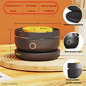 KADI Fruit and Vegetable Washing Machine, Fruit Cleaner Spinner Device in Water, Waterproof Fruit and Vegetable Purifier Clean Washer with OH-ion Clean Technology for Kitchen, Seafood, Rice, Meat…