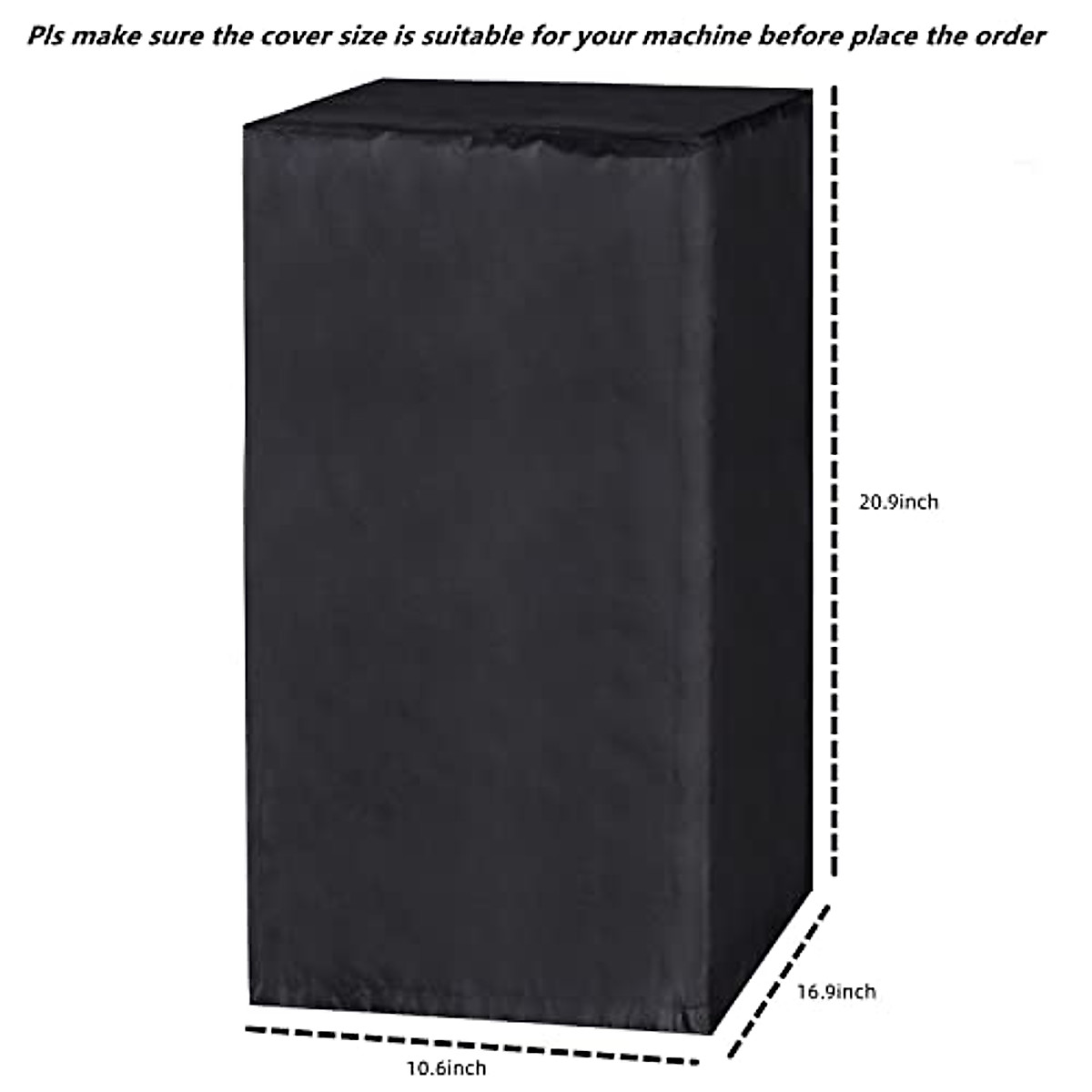 PASONIKA Ice Maker Food Processor Cover, Countertop Appliances Ice Machine Cover Stand Mixer Cover, Dust Resistant Protector, Black