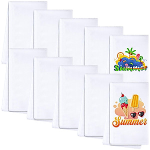 Patelai Sublimation Dishtowel Absorbent Multi Purpose Kitchen Dish Towels Blank DIY Kitchen Dishcloth Bathroom Towel for Kitchen Home,16 x 24 Inch (10)