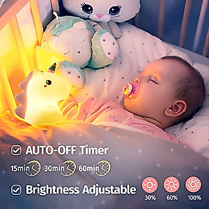 PIKOY Unicorn Night Light for Kids, Remote Sound Machine Baby Night Lights for Kids Room,16 Colors Silicone Kids Night Lights for Bedroom,USB Rechargeable Night Light Cute Lamp Unicorn Gifts for Girls