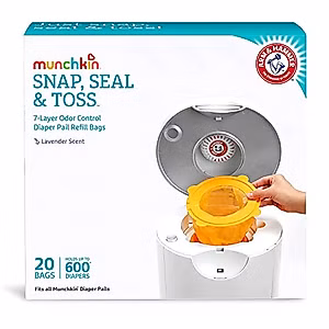 Munchkin Arm & Hammer Diaper Pail Refill Bags 10-Count Pack of 2