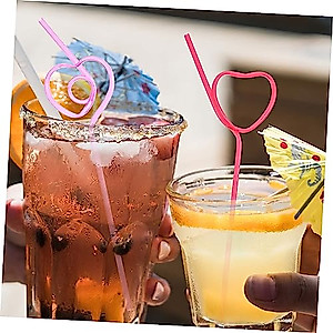 LALAFINA 25Pcs straw hawaiian decor coffee mug tumbler for disposable drinking stanly bridal shower favors the pet Home Supply Party Accessories Party Supply juice bent