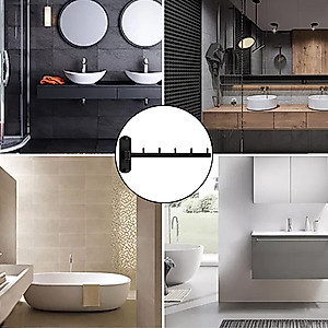 Zivisk 6 Pcs Folding Wall Mounted Clothes Hanger Rack with Swing Arm Stainless Steel Heavy Duty Coat Hook for Bathroom, Bedroom, Laundry Room - Black