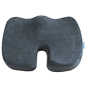 TravelMate Gel-Enhanced Memory Foam Seat Cushion – Perfect for Office Chair & Car Seat Cushion – Helps Relief from Tailbone Pain – Reduce Pressure on Coccyx & Hip – Non-Slip Washable Cover