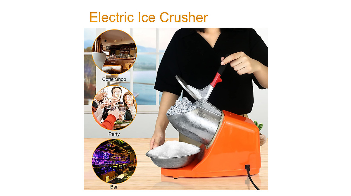 Electric Ice Crusher 300W for Home & Commercial Use | Fast Shaved Ice ...