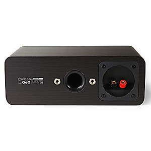 Micca OoO Slim Center Channel Speaker with 3-Inch Woofers and Silk Tweeter, Thin Design Under 4" Tall, for Desktop Stereo or Home Theater Surround Sound, Wall Mountable, Single, Dark Walnut