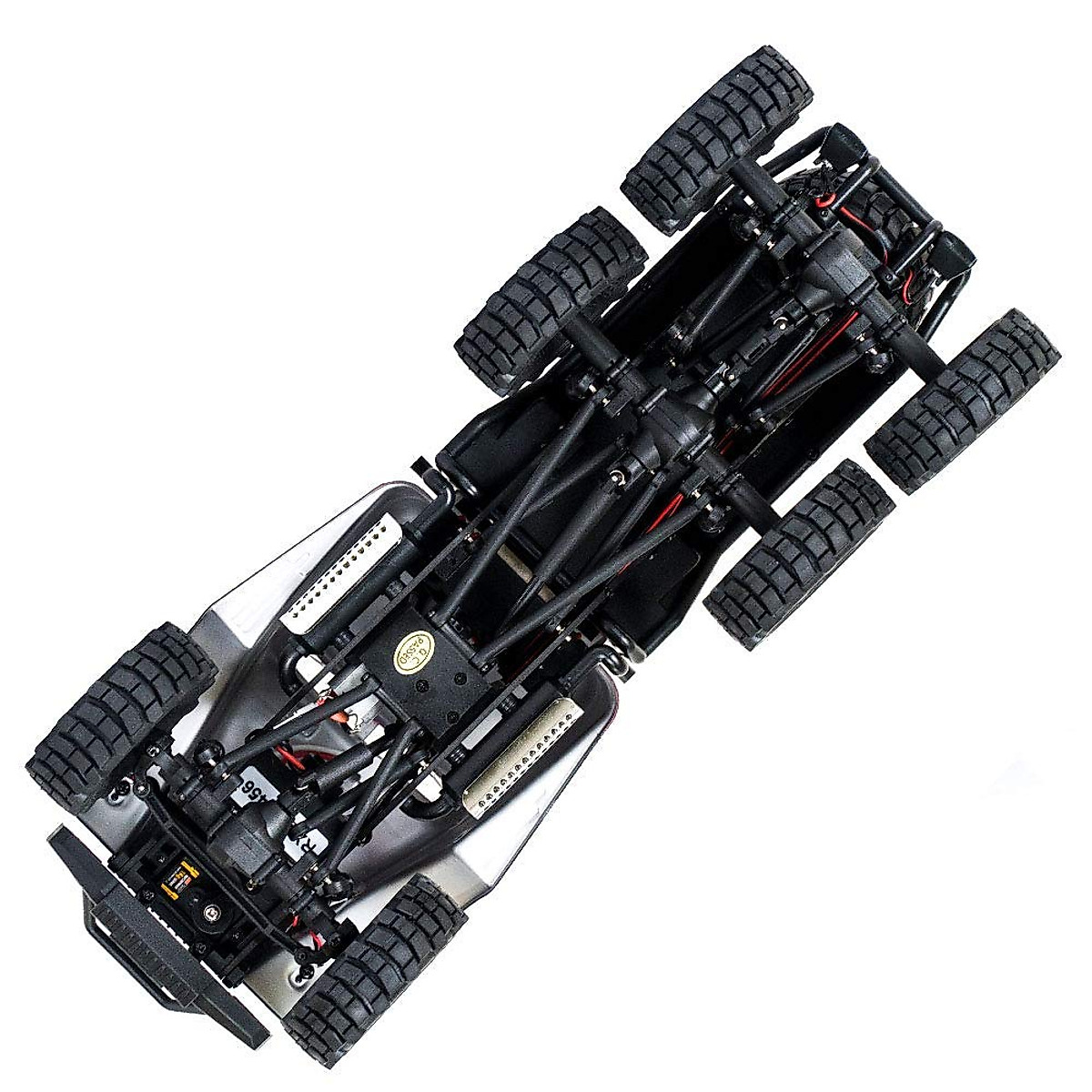 Fms 1:18 Atlas 6X6 Crawler RTR Waterproof Remote Control Car with LED Lights All Terrain Hobby Off Road RC Truck Electric Toy for Kids and Adults (Red)