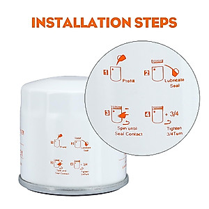 Hipa 136-7848 Oil Filter AM107423 for Toro V-Twin Engine Timecutter SS4200 SS4225 SS4250 SS5000 SS5425 Zero Turn Mower Parts 120-4276 Oil Change Kit 2Pack