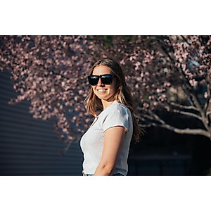 ShadyVEU Classic Square Flat Top Oversized Super Dark Tint Lens UV400 Mens Womens Sunglasses (Style #1)