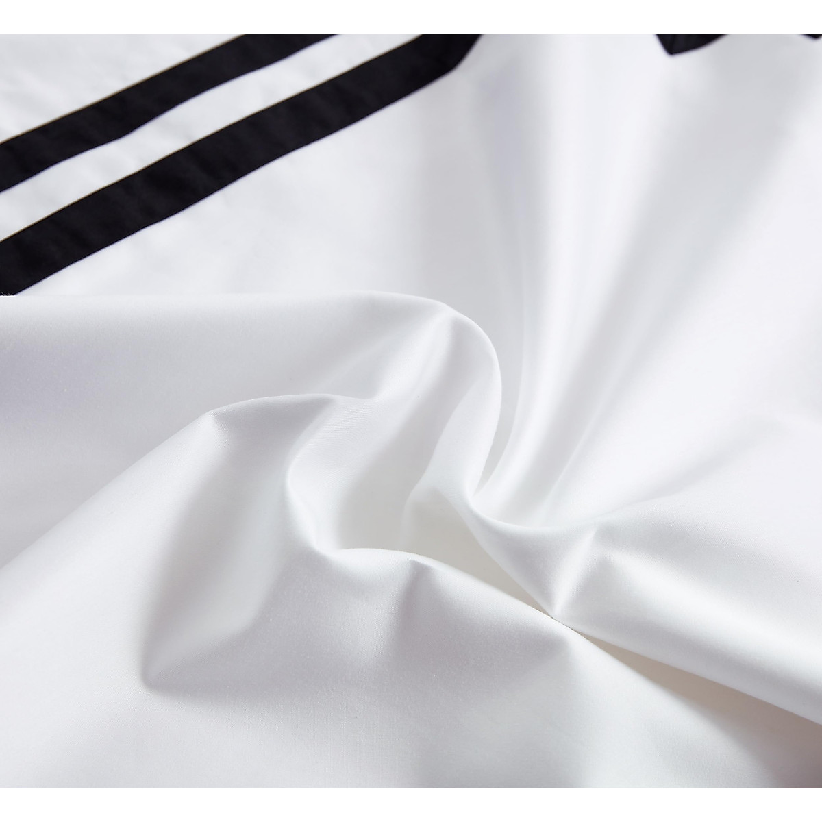 CASA BOLAJ DESIGNED TO DREAM 3 Pcs Do Not Include Filling Duvet Cover Set 100% Egyptian Cotton Sateen Luxury 400 TC (White Black, King)