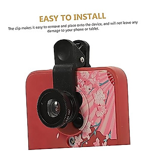 Hemobllo 3pcs Super Smartphone Most Fish Lens， Upgraded of Eye Compatible with s//in Kits Mm Lenes- & - Light Cell Lenses Wide Accessories Compatible with iPhone Angle Lense Lensblack