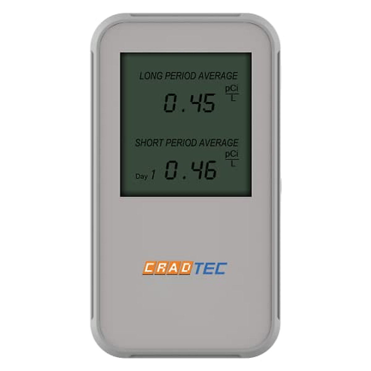 CRADTEC Smart Radon Detector, Radon Detector for Home, Digital Display, Easy-to-Use, Portable, Only Need 3 AAA Battery, Long and Short Term Monitor, pCi/L and Bq/m3 Switchable