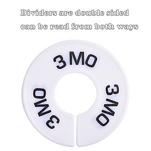 Blulu 10 Pack Clothing Rack Size Dividers Round Hangers Dividers