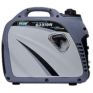 Pulsar G2319N 2,300W Portable Gas-Powered Inverter Generator with USB Outlet & Parallel Capability, CARB Compliant, Gray