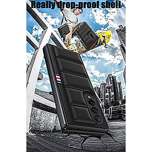 SHIEID Samsung Z Fold 3 Case, Fold 3 Case Leather, Air Vest Phone Case Galaxy Z Fold 3 Case Compatible with Samsung Galaxy Z Fold 3 5G, Silver